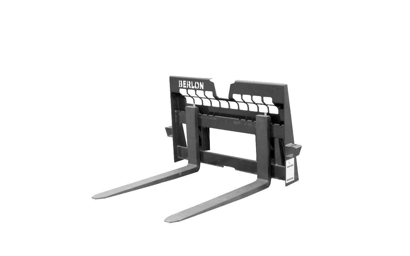 Pallet Forks Class 2 Light Duty Rating 2,500 lbs - Berlon - Skid Steers ...