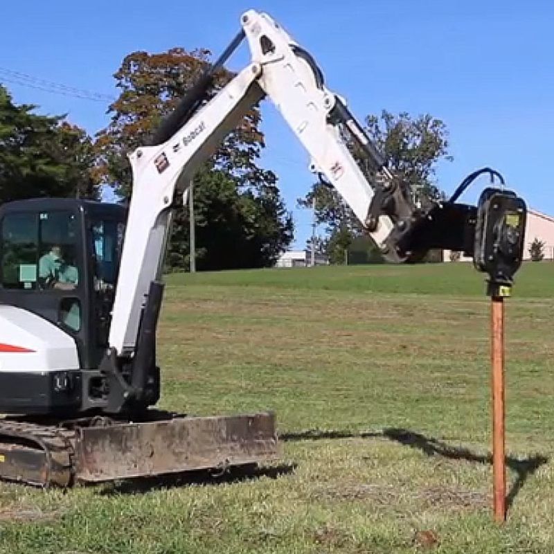 Vibrating Post Driver for Mini Excavator | Blue Diamond - Skid Steers ...